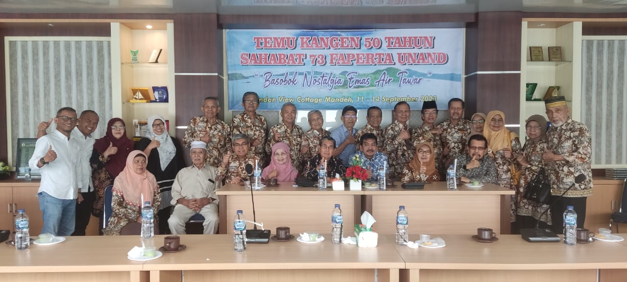Temu Kangen 50 Tahun Angkatan 73, Ikatan Alumni Fakultas Pertanian UNAND Pererat Kebersamaan